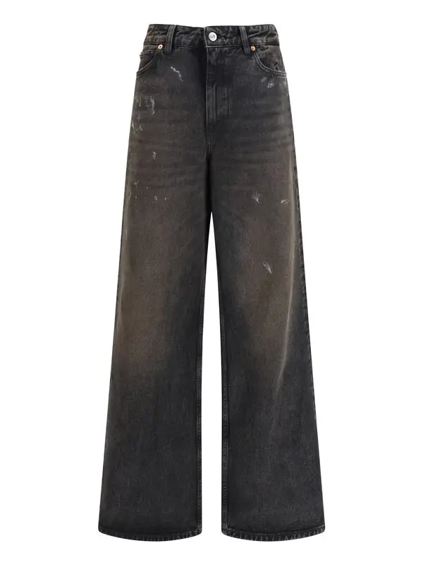 Our Legacy Full Cut Nebula Wash Jeans - Black
