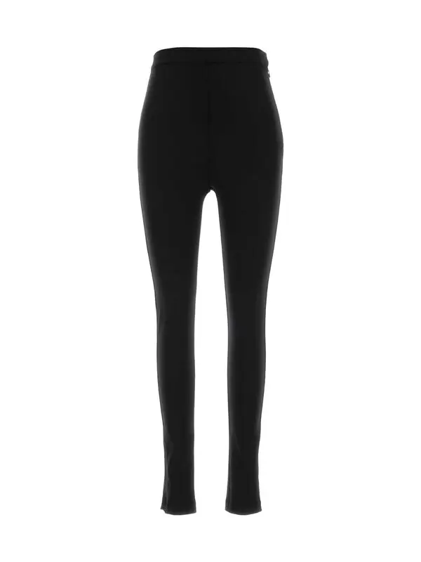 JIL SANDER Stretch Virgin Wool Blend Pants - Black