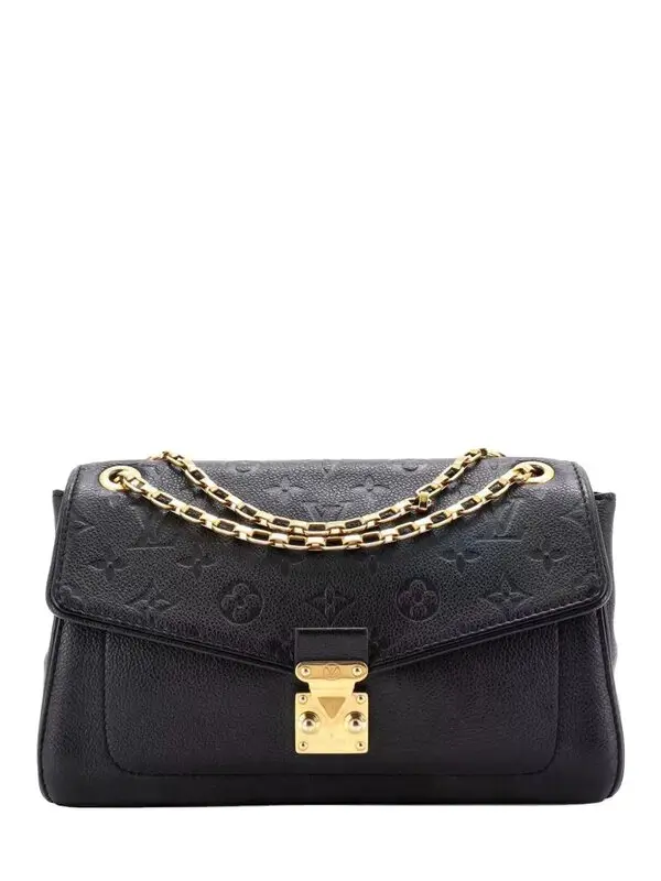 LOUIS VUITTON Monogram Empreinte Leather Saint Germain Pm Shoulder Bag - Black