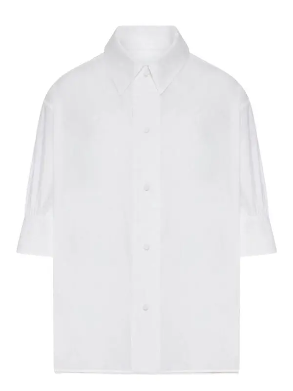 JIL SANDER Semi-sheer Cotton Shirt - White