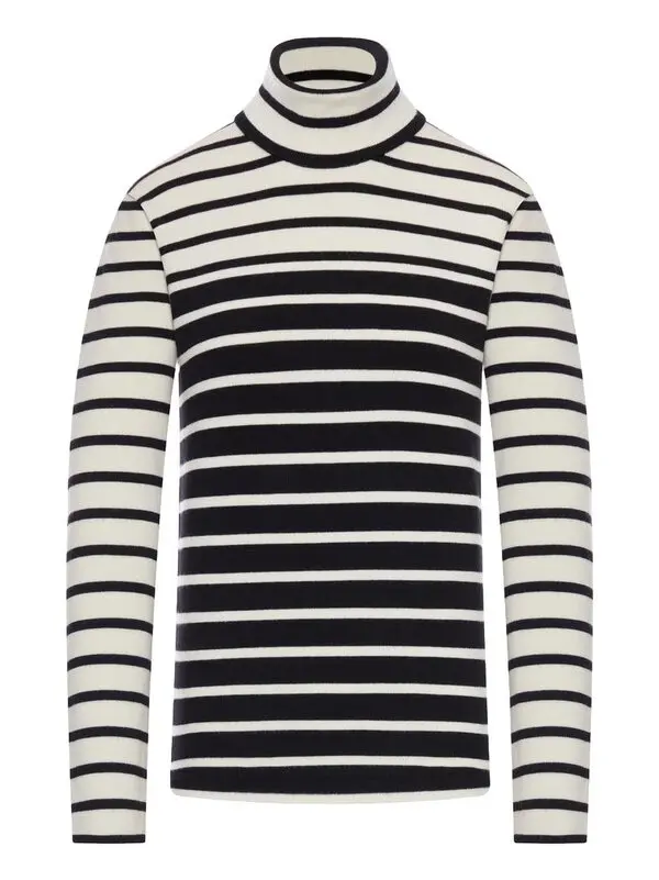 TOTEME Striped Wool Turtleneck Sweater - Multicolor