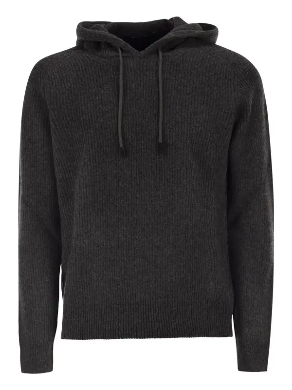 Tagliatore Hunter Ribbed Hooded Knit - Multicolor