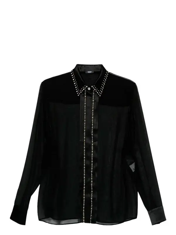 Versace Embellished Silk Shirt - Multicolor