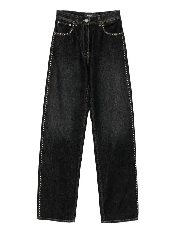 Versace Studded Denim Pants - Multicolor