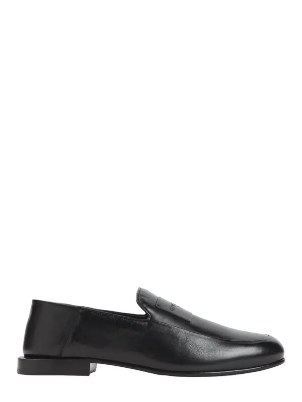 Givenchy Lamb Leather Loafers With Debossed Logo - Black