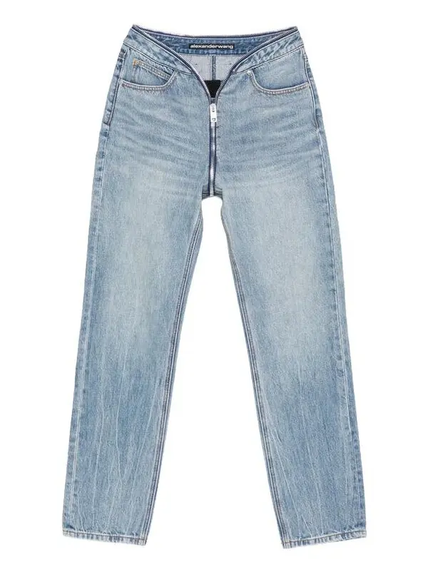 Alexander Wang Straight-leg Zip Jeans - Blue