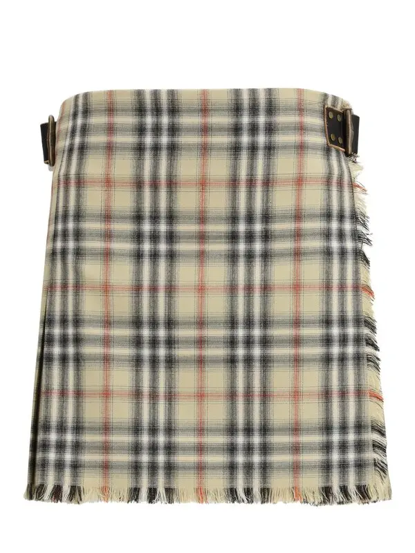 Burberry Check Wool Mini Skirt - Multicolor