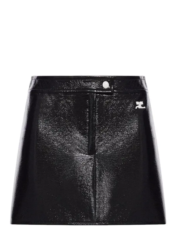 COURREGES Courrèges Vinyl Mini Skirt - Black