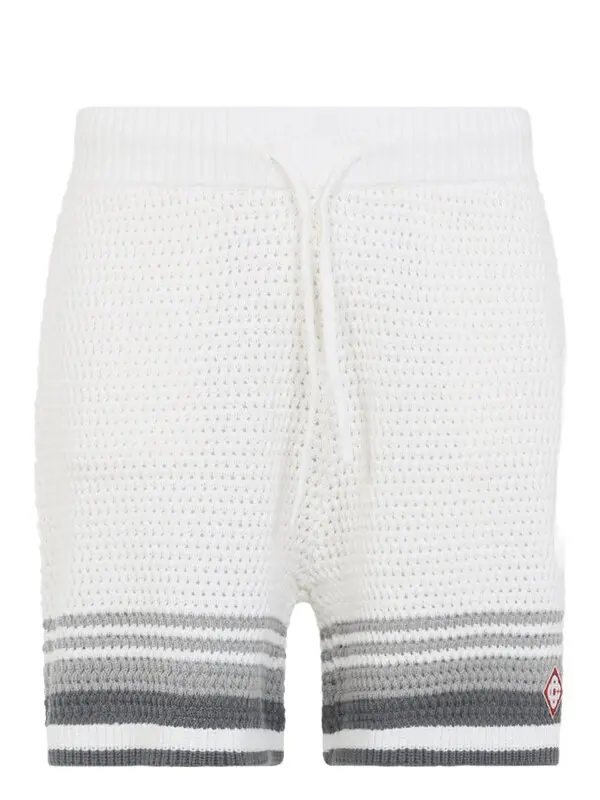 Casablanca Crochet Bermuda Shorts - White