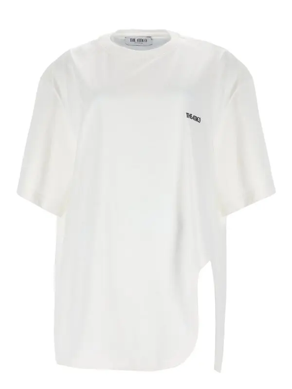 Attico Cotton T-shirt With Logo - White