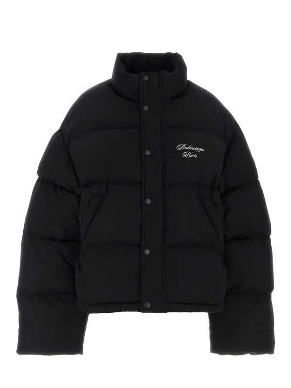 Balenciaga Cotton Blend Down Jacket - Black