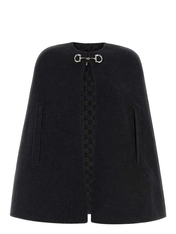 Gucci Wool Blend Cape - Gray