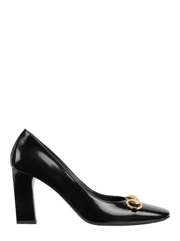 Gucci Ladies Patent Leather Décolleté Heels - Black