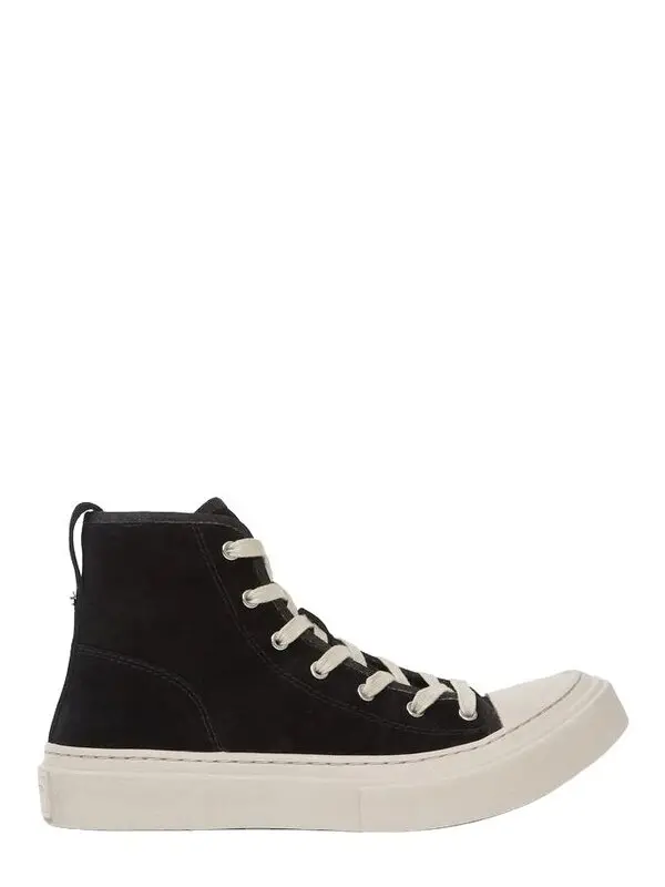 ANN DEMEULEMEESTER Leather High Top Sneakers - Black
