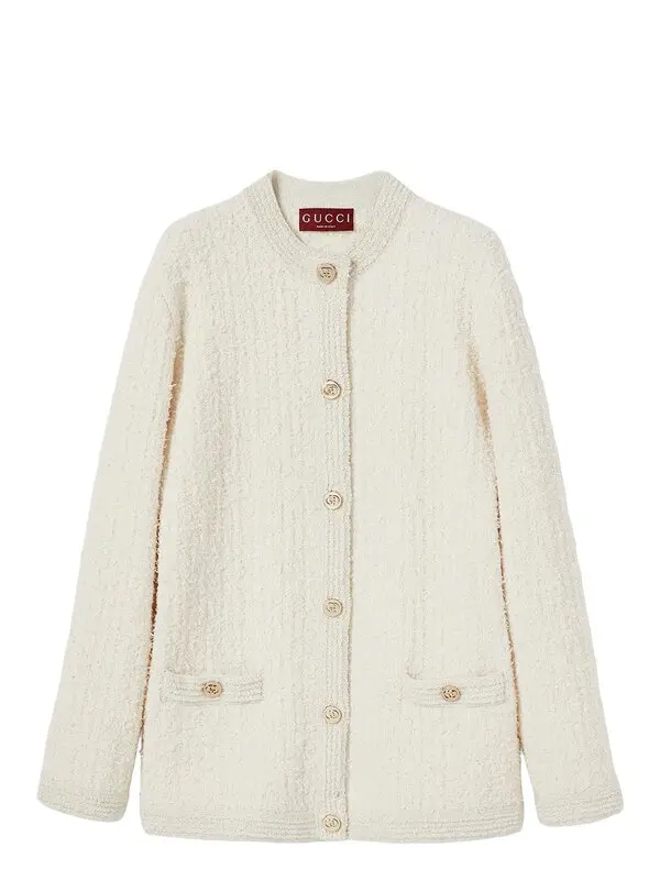 Gucci Wool And Cotton Blend Cardigan - Multicolor