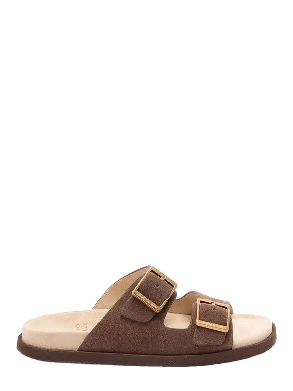 Brunello Cucinelli Leather Buckled Sandals - Multicolor