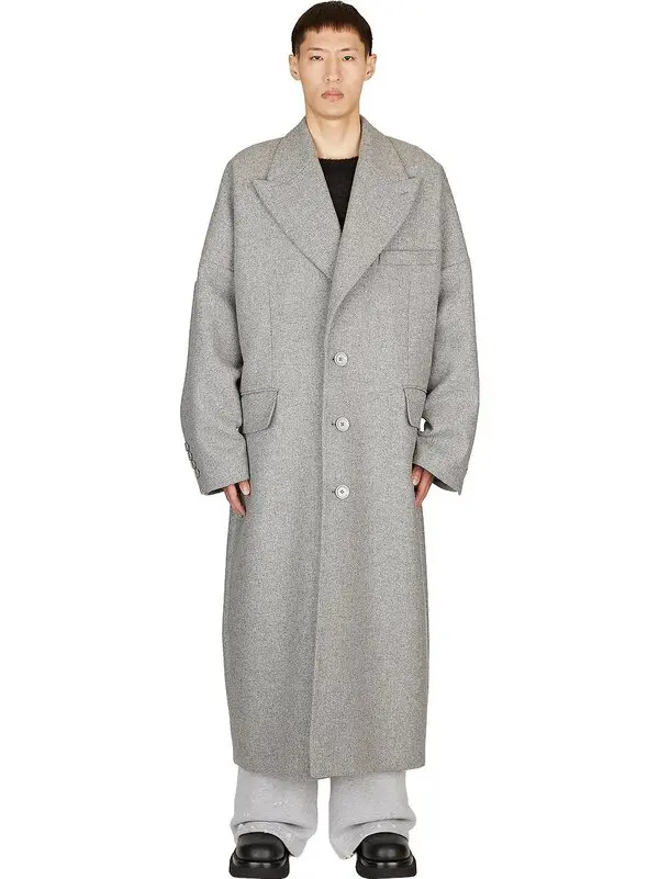 Dolce & Gabbana Double-breasted Wool Coat - Gray