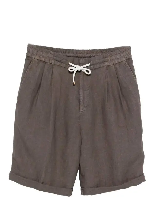 Brunello Cucinelli Linen Bermuda Shorts - Multicolor