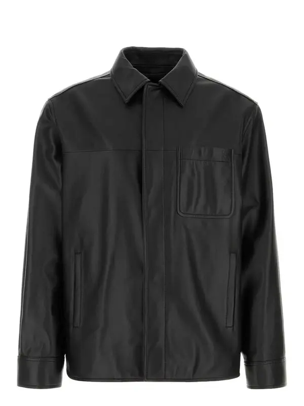 Loewe Leather Shirt - Black