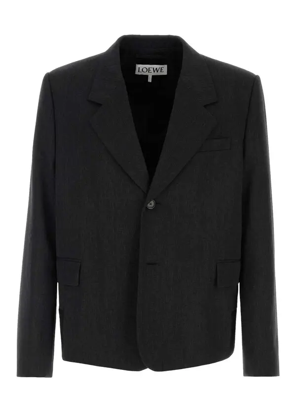 Loewe Charcoal Wool Blazer - Gray