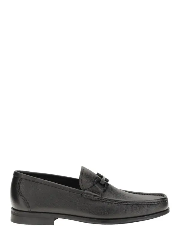 FERRAGAMO Gancini Buckle Loafers - Black