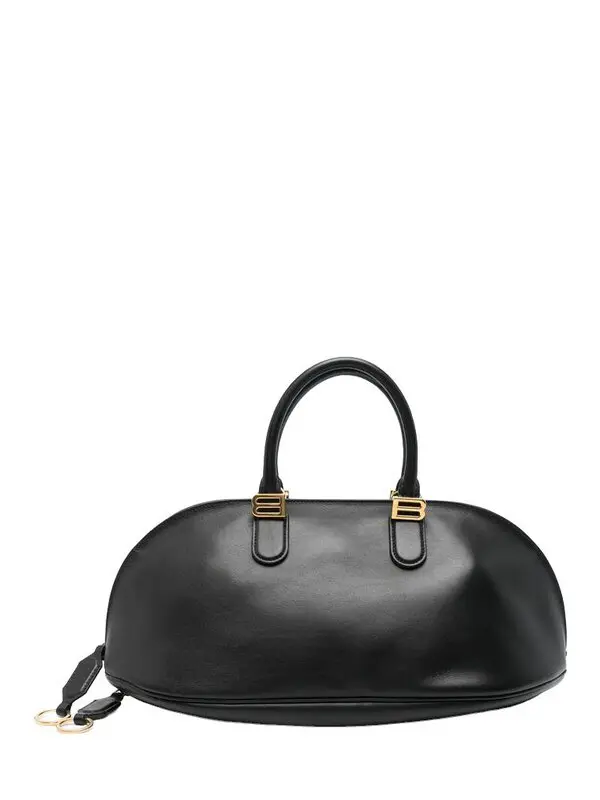 Balenciaga Leather Tote Bag With Gold-tone Hardware - Black