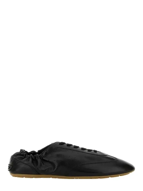 Saint Laurent Leather Lewis Sneakers - Black