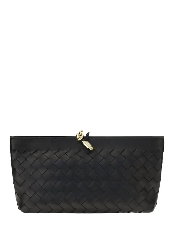 Bottega Veneta Knot Intrecciato Pouch - Black