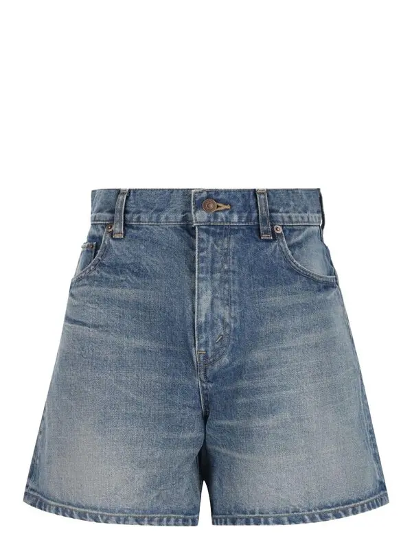 Celine Denim Shorts - Multicolor