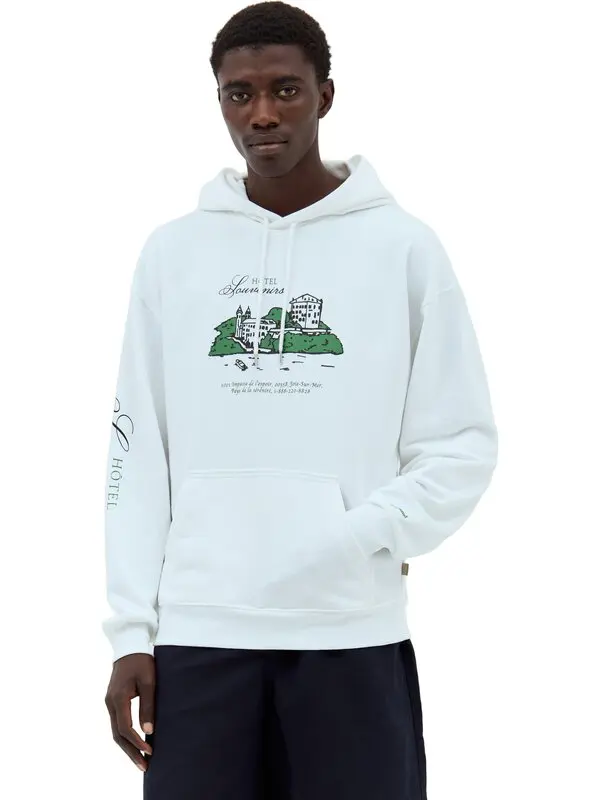 A.p.c. X Jjjjound Hooded Sweatshirt With Graphic Print - White