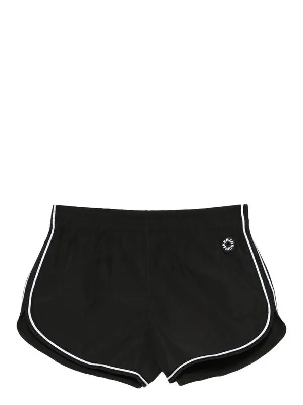 Kenzo Logo Patch Contrast Trim Mini Shorts - Black