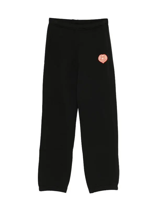 Kenzo Cotton Heart Patch Track Pants - Black
