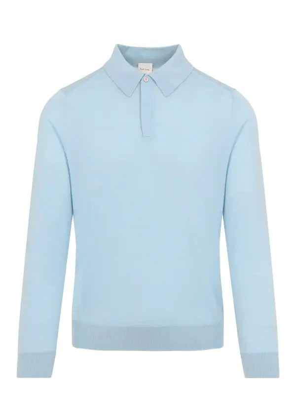 Paul Smith Merino Wool Sweater Polo - Blue