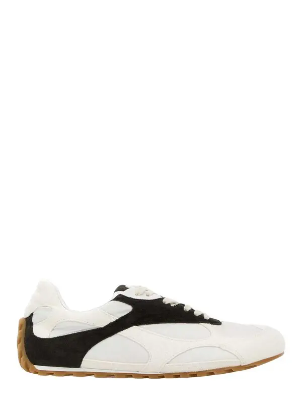 Bottega Veneta Two-tone Suede And Fabric Orbit Sneakers - Multicolor