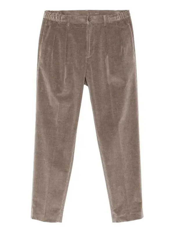 Tagliatore Tailored Corduroy Trousers - Brown