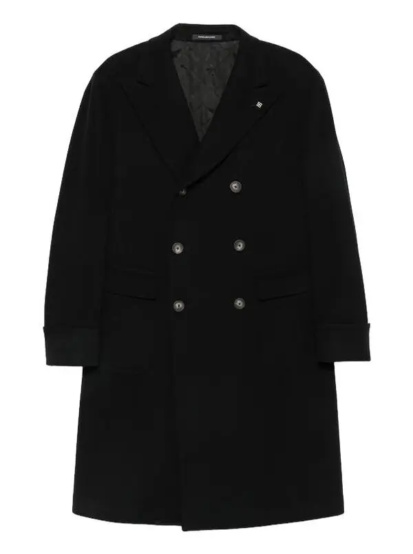 Tagliatore Double-breasted Wool Coat - Black