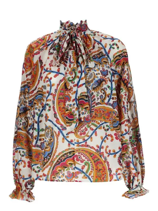 Etro Silk Shirt With Paisley Print - Multicolor