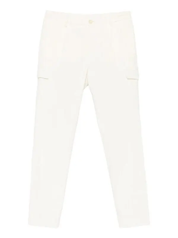 Tagliatore Off-white Corduroy Tailored Trousers - Cream