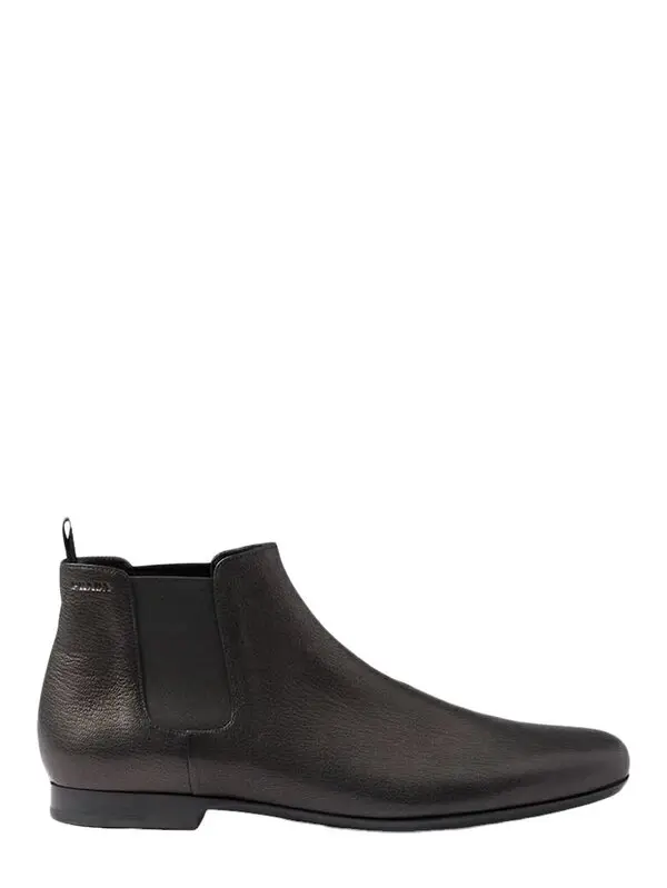 Prada Leather Chelsea Boots - Black