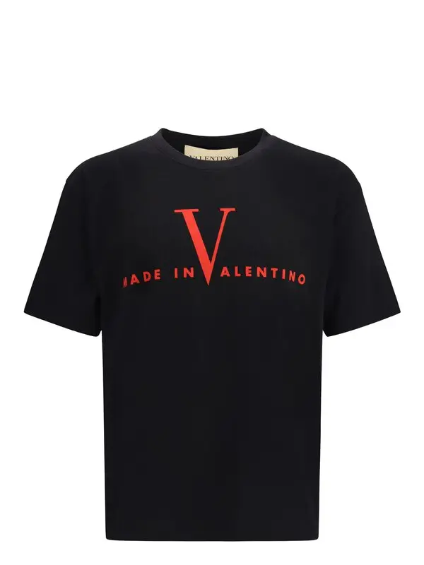 Valentino Garavani T-shirt With A “made In ” Print - Black