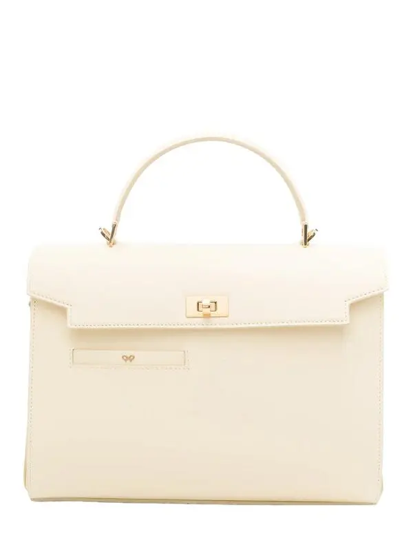 ANYA HINDMARCH Calf Leather Tote Bag - Cream