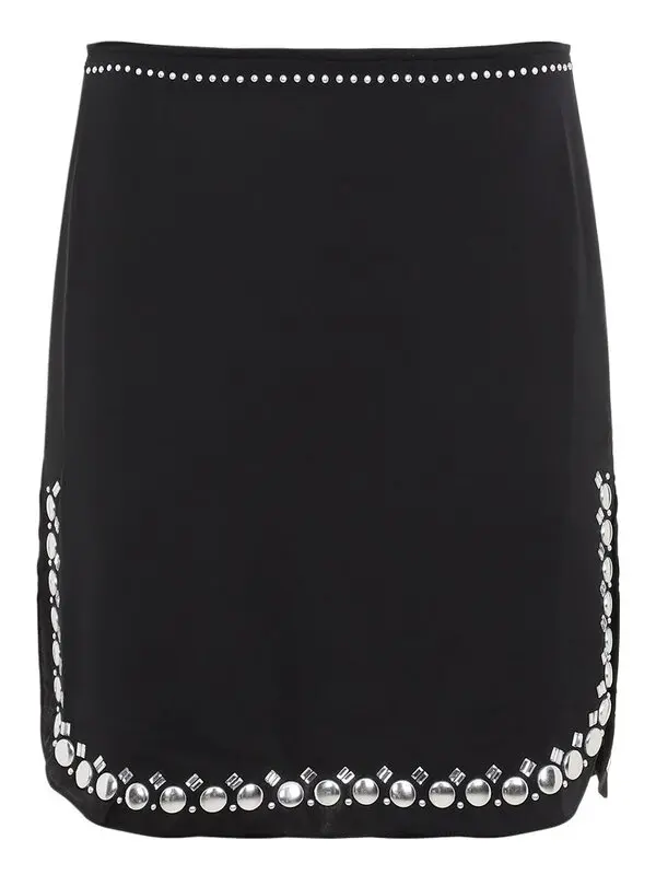 Rabanne Embellished Mini Skirt - Black