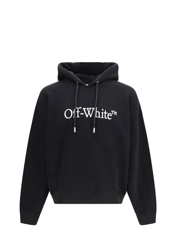 Off-White Big Logo Printed Hoodie - Black