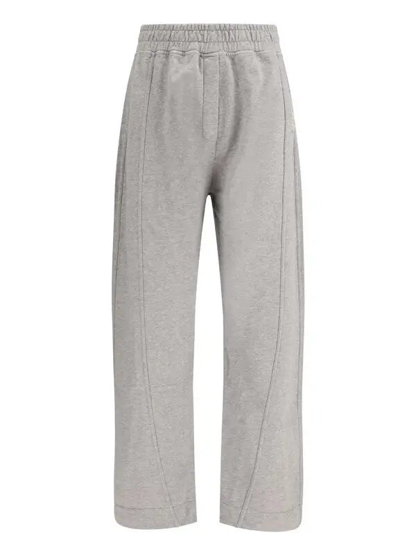 GANNI Embroidered Paneled Pants - Gray