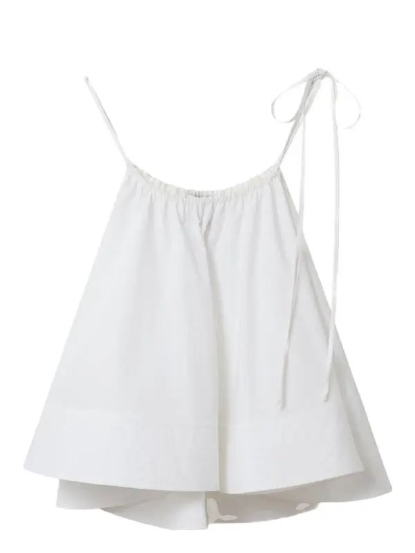 Stella McCartney Sleeveless Ruffled Poplin Top - Multicolor