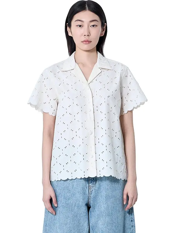 Moncler Lace Button-down Shirt - White