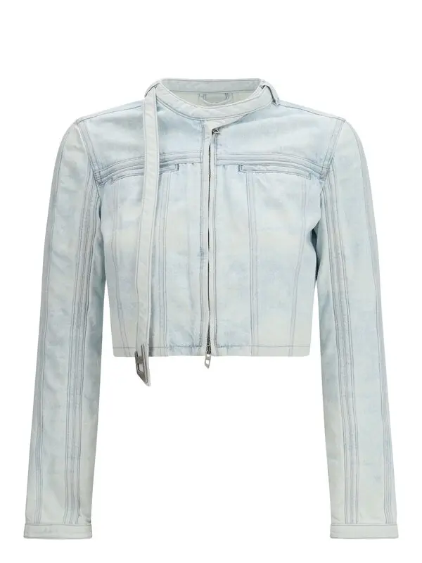 DIESEL® De-saphix-fsi1 Cropped Denim Jacket - Blue
