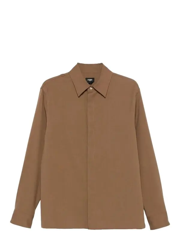 Fendi Wool Gabardine Shirt - Multicolor