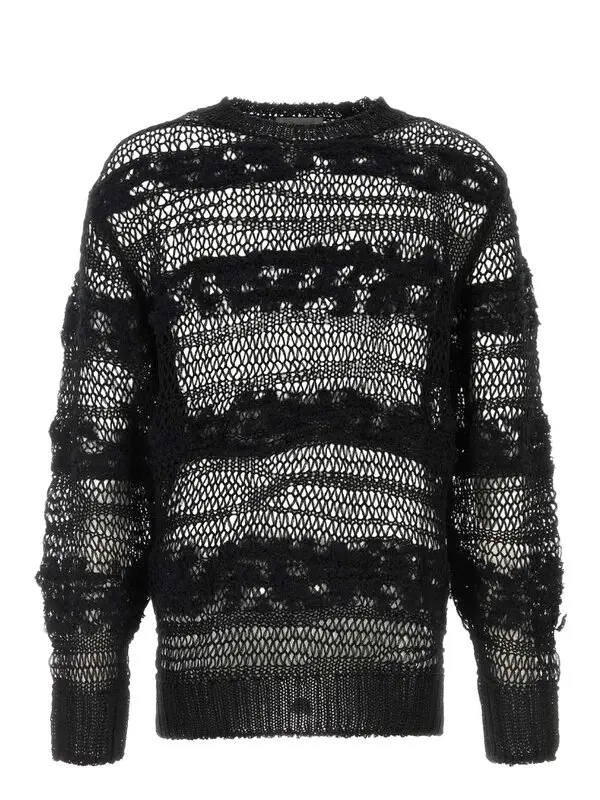 Yohji Yamamoto Crochet Sweater - Black