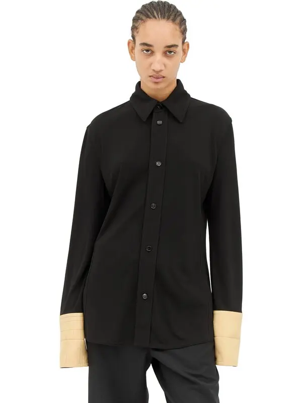 Bottega Veneta Fluid Viscose Shirt - Black